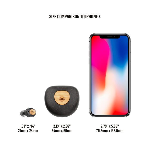 House of Marley Champion True Wireless Earbuds EM-JE131 Black and Cream ...